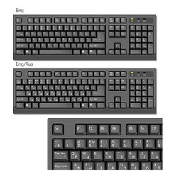 Black computer keyboards Royalty Free Vector Image