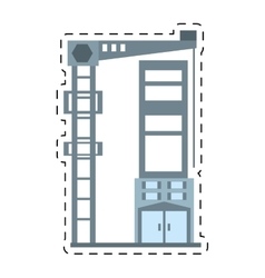 Building elevator construction structure cut line Vector Image