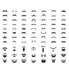 Ginger beard with moustache or mustache ico Vector Image