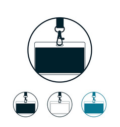 Icon lanyard different color Royalty Free Vector Image