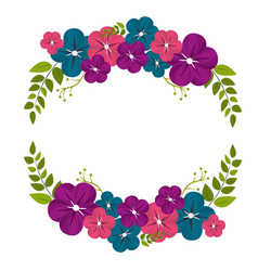 Round flowers decoration design Royalty Free Vector Image