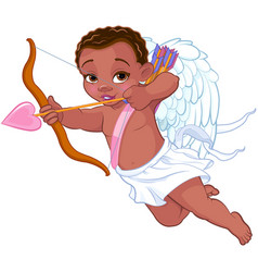 Cupid shooting Royalty Free Vector Image - VectorStock