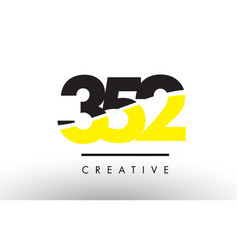 32 black and yellow number logo design Royalty Free Vector