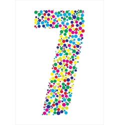 Seven number road font Royalty Free Vector Image