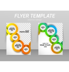 Rainbow flyer template design Royalty Free Vector Image