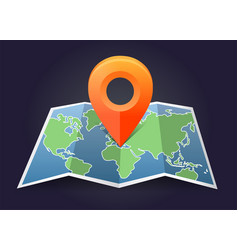 Map with red point markers Royalty Free Vector Image