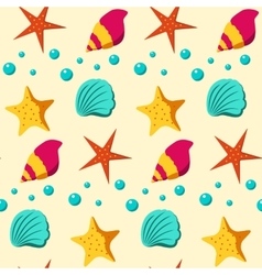 Seamless patterns with nautical elements wave Vector Image