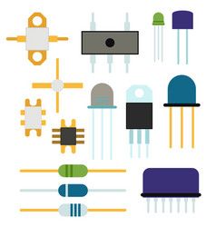 Computer chip technology processor circuit Vector Image