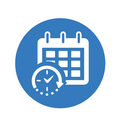 On-time delivery schedule pickup icon Royalty Free Vector