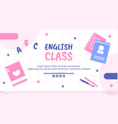 English class template background hand drawn Vector Image