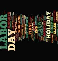 Labor day what is it and why do we celebrate it Vector Image