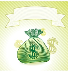 Vintage western money bag Royalty Free Vector Image