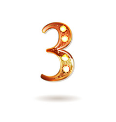 Organic Font number 3 Royalty Free Vector Image
