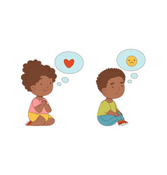 Adorable blonde little girl sitting on the floor Vector Image