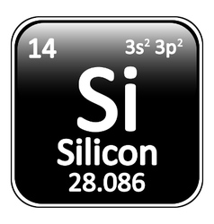 Periodic table element silicon icon Royalty Free Vector