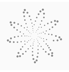 Abstract dotted flower shape design element Vector Image