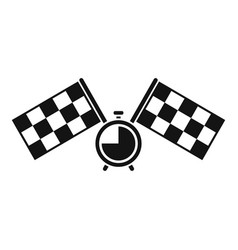 Finish flag icon simple style Royalty Free Vector Image