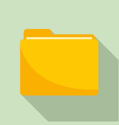 Storage computer folder icon flat style Royalty Free Vector