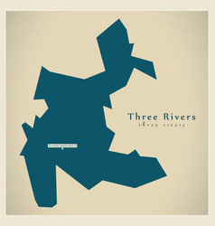 Modern map - hertfordshire county with districts Vector Image