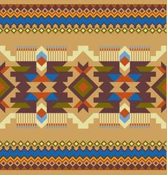 Native american indian aztec geometric seamless Vector Image