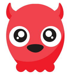 Black evil monster logo on white background Vector Image