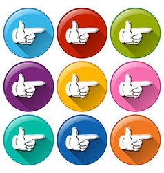 Colourful hands Royalty Free Vector Image - VectorStock