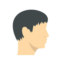 Human head side view icon flat style Royalty Free Vector