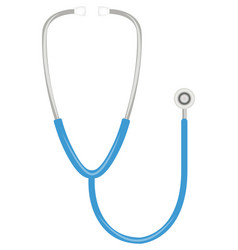 Realistic stethoscope and notes on white Vector Image