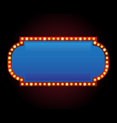 Theater sign billboard frame design Royalty Free Vector