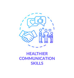 Listening skills blue gradient concept icon Vector Image