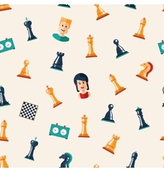 Chessboard or checker board seamless pattern in Vector Image