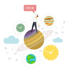 Set of isolated planet of solar system Royalty Free Vector