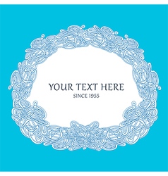 Round frame seashells Royalty Free Vector Image