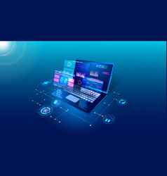 Website development banner programming technology Vector Image