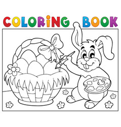 Coloring book with easter theme 7 Royalty Free Vector Image