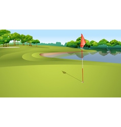 A golf course Royalty Free Vector Image - VectorStock