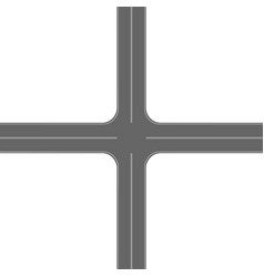 Top view road elements street junction and roads Vector Image