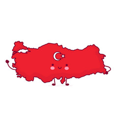 Cute funny smiling happy poland map Royalty Free Vector