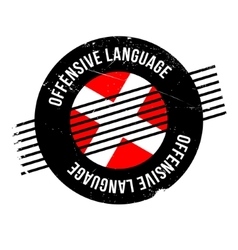 Offensive Language rubber stamp Royalty Free Vector Image