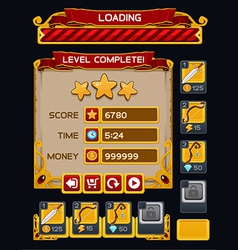 Medieval game GUI pack 4 Royalty Free Vector Image