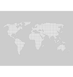 World map grid Royalty Free Vector Image - VectorStock