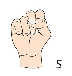Sign language number 6 Royalty Free Vector Image