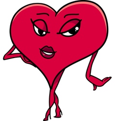 Heart cartoon character Royalty Free Vector Image