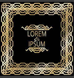 Art deco border glamour pattern retro party Vector Image