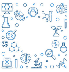 Biotechnology colorful outline concept Royalty Free Vector