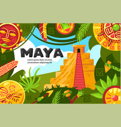 Maya civilization vertical banners Royalty Free Vector Image