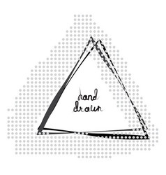 4 hand drawn painted geometric patterns set Vector Image