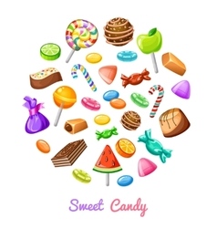 Sweet candy poster Royalty Free Vector Image - VectorStock