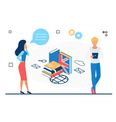 Learning english languages Royalty Free Vector Image