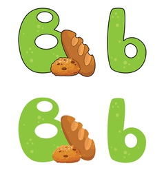 Letter B bread Royalty Free Vector Image - VectorStock